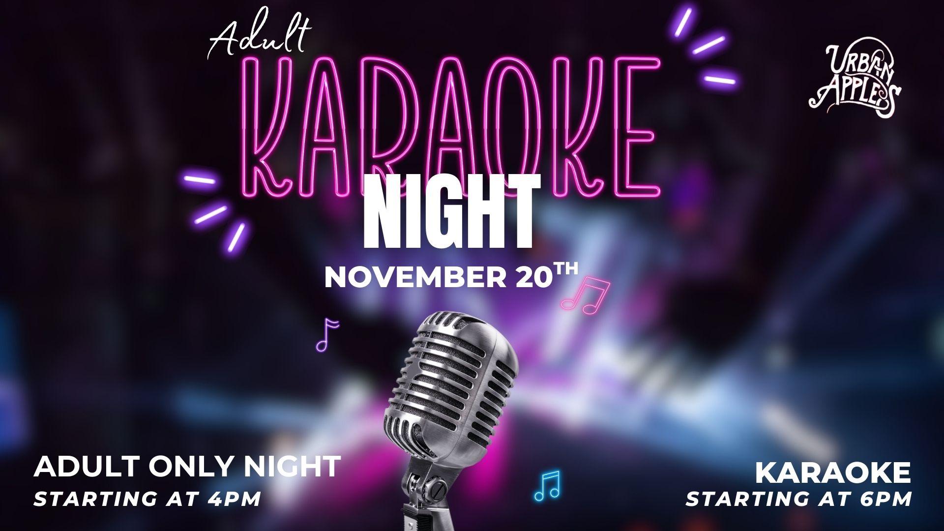 Events & Music Schedule – Urban Apples