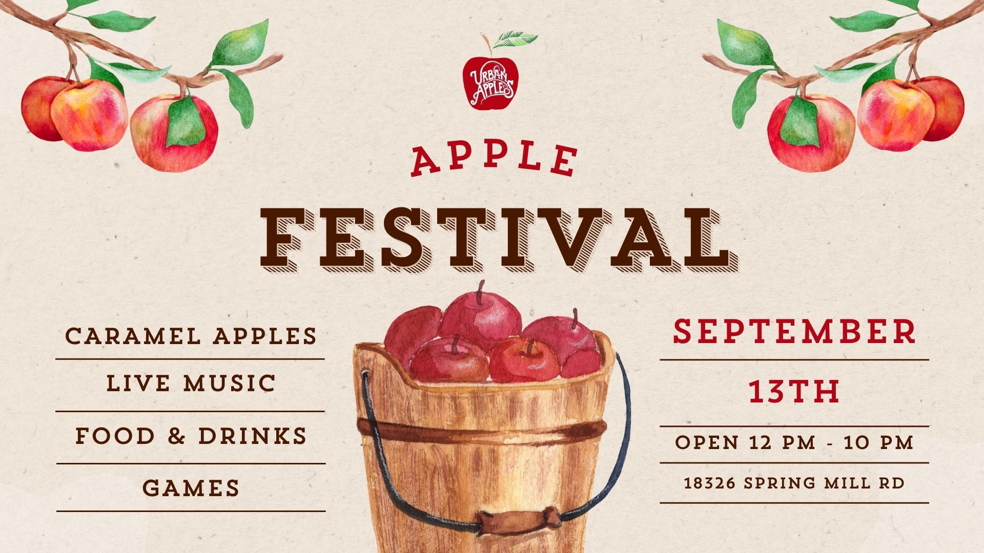 Events & Music Schedule – Urban Apples