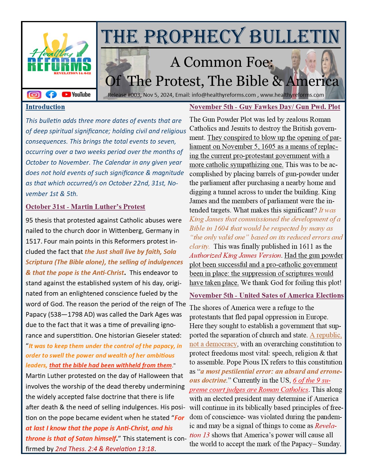 Bulletin Board – Healthy Reforms