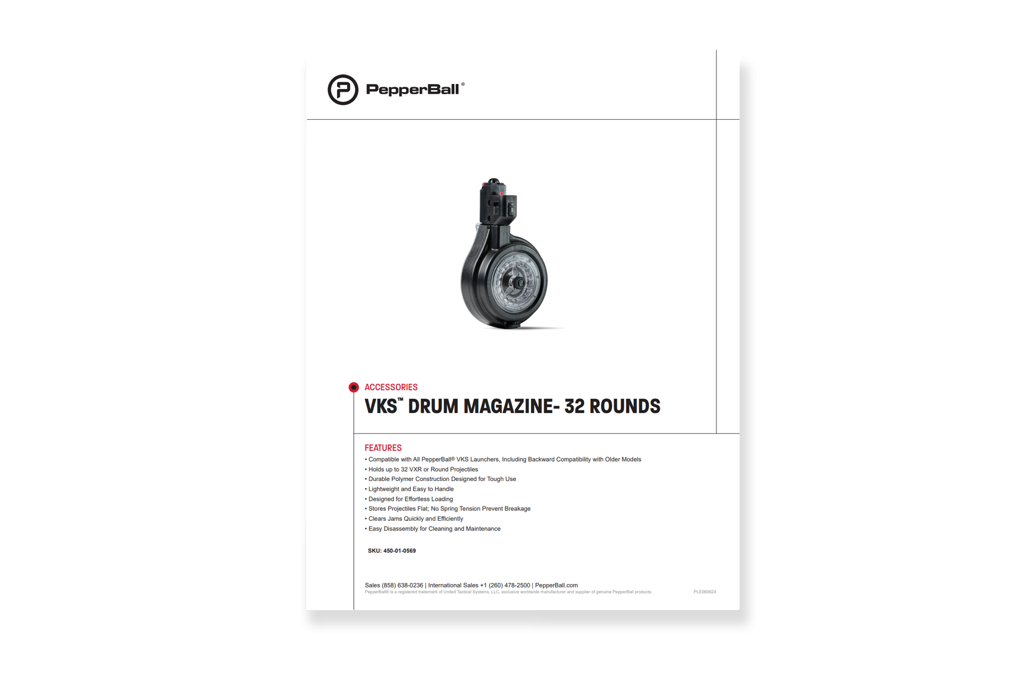 PepperBall® Product Specifications | Spec Sheet PDFs