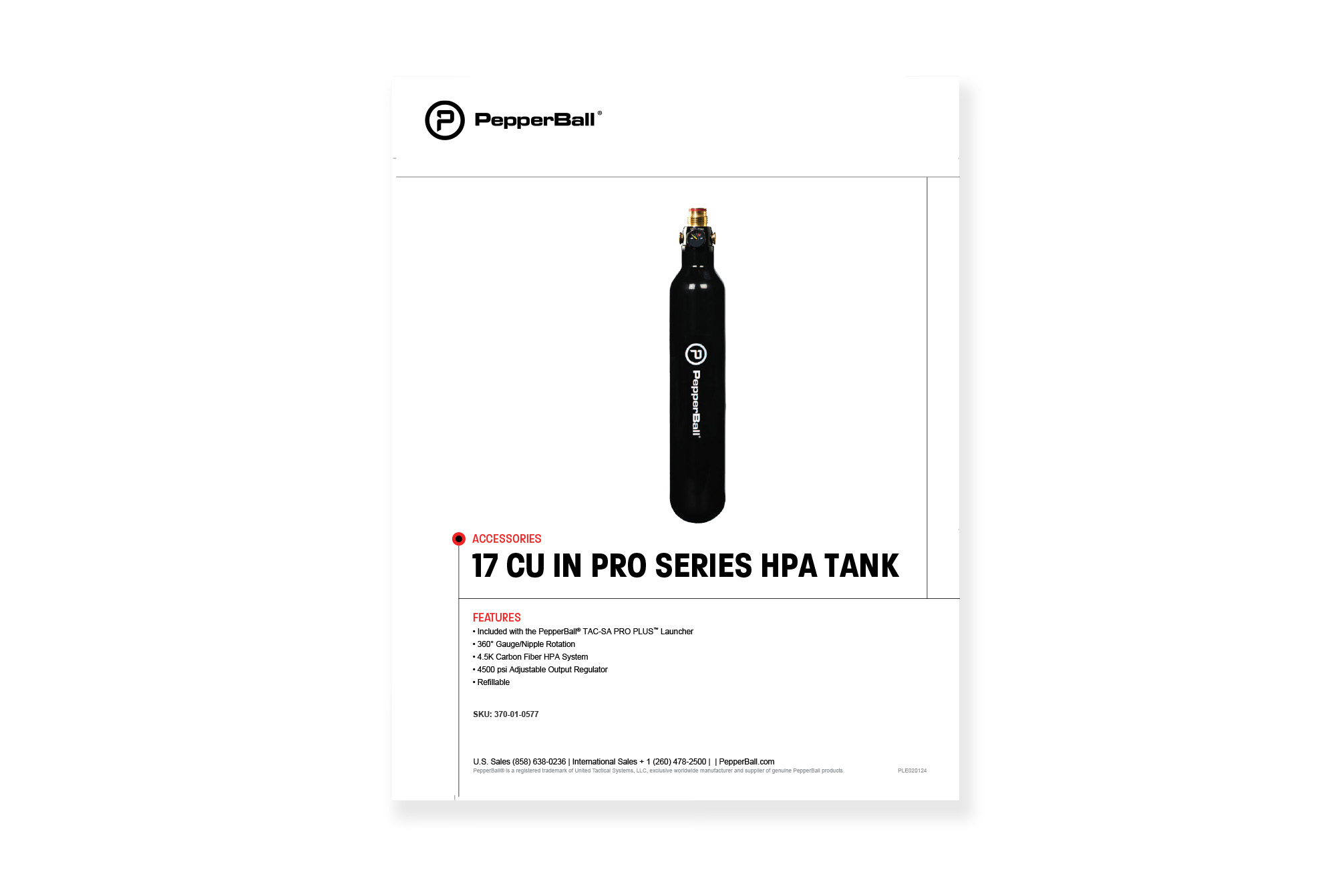 PepperBall® Product Specifications | Spec Sheet PDFs