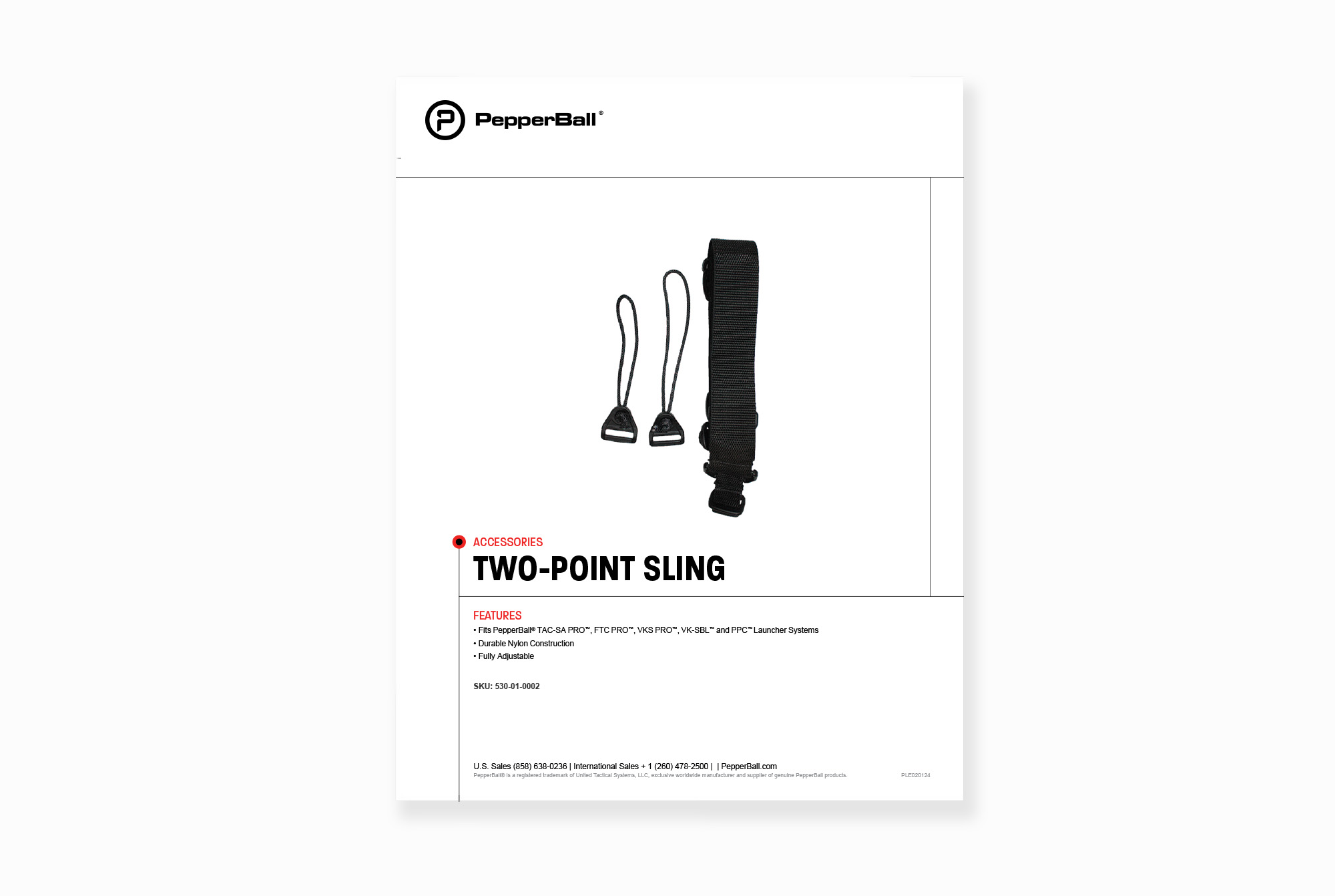 PepperBall® Accessory Spec Sheets | Product Downloads