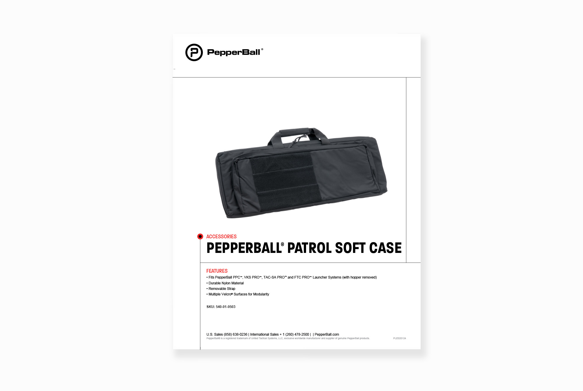 PepperBall® Product Specifications | Spec Sheet PDFs