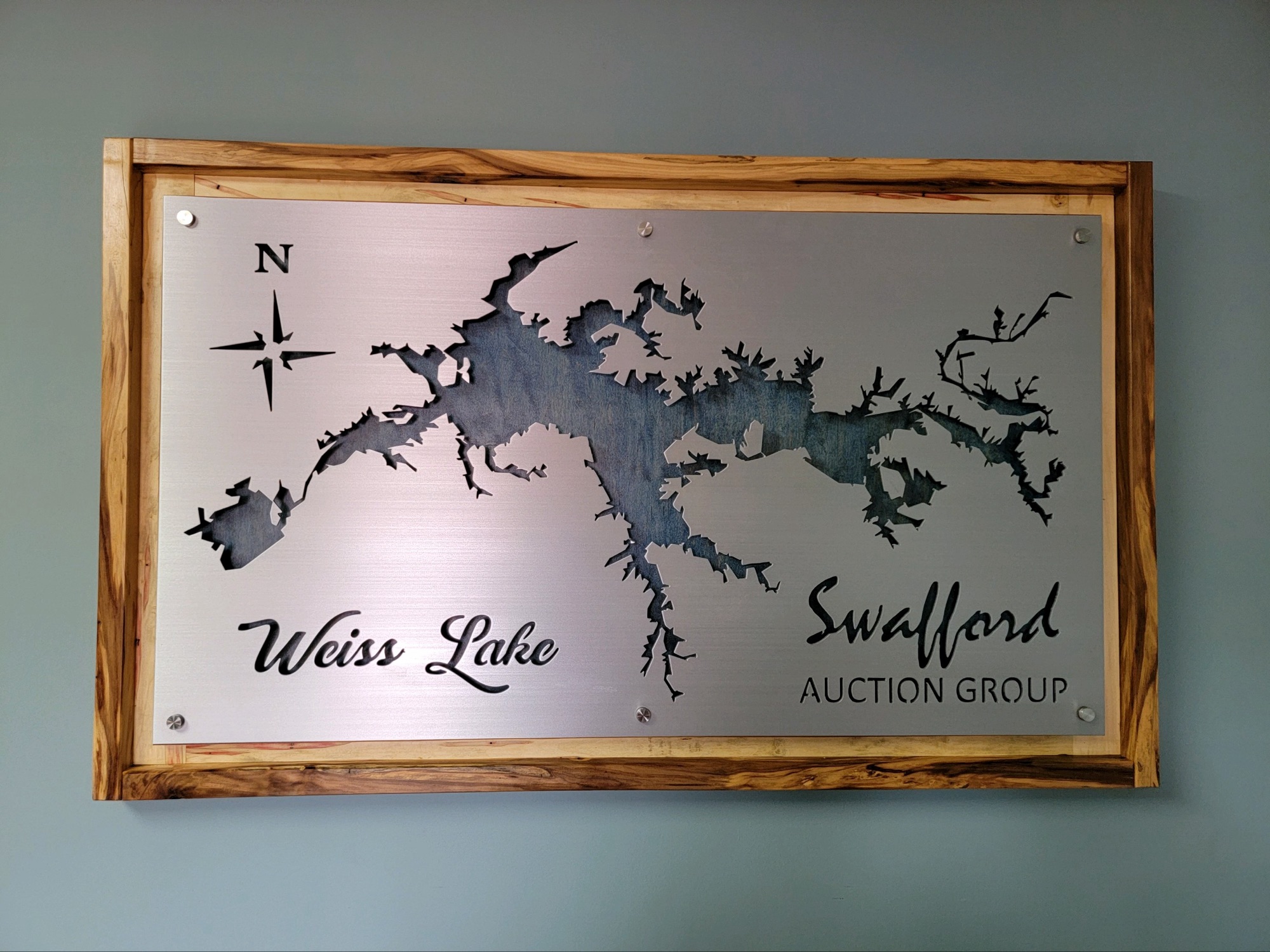 Custom Lake Map Gallery | Aluminum Art Showcase