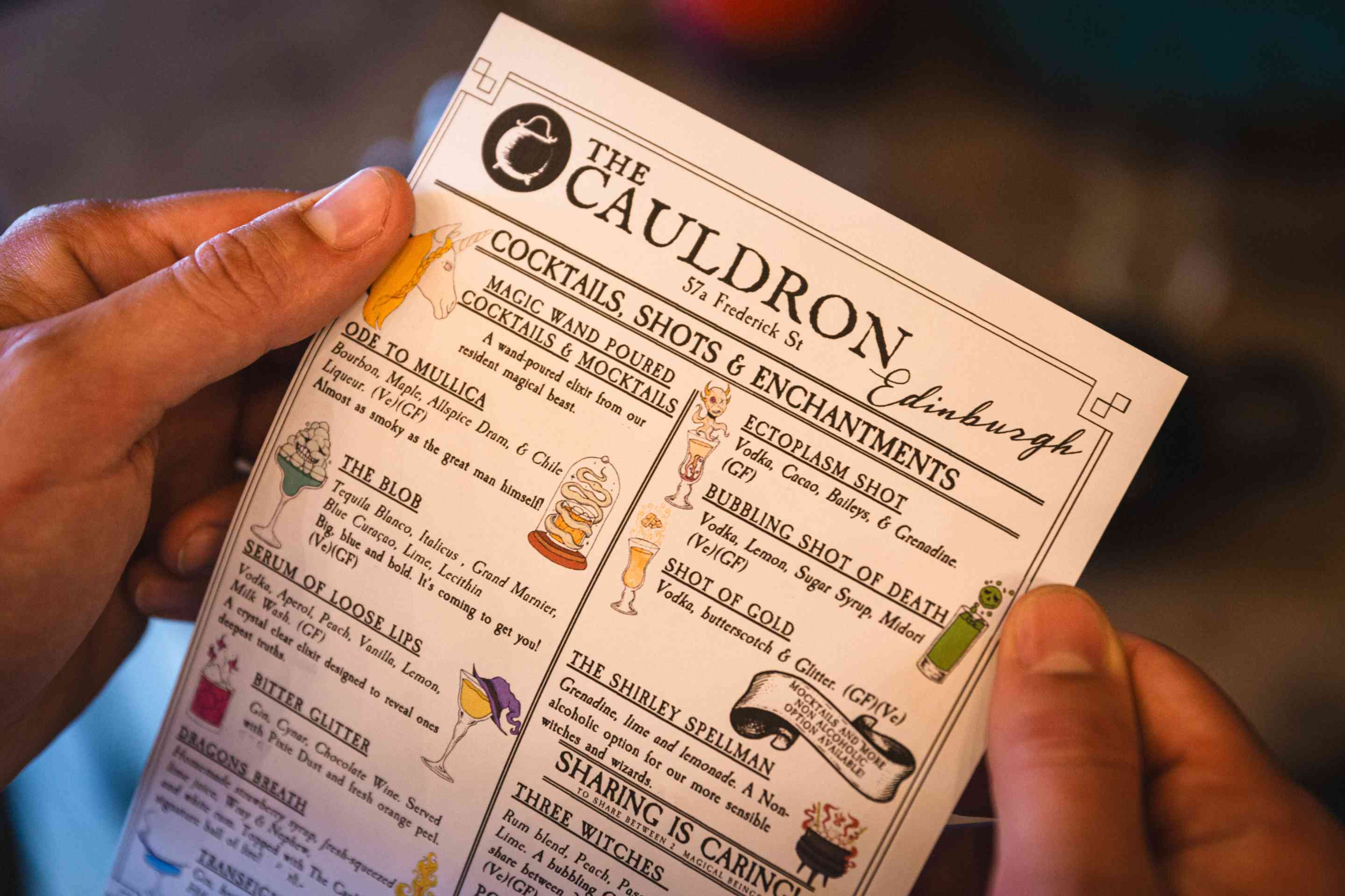 Drink and Dine in our Molecular Cocktail Bar in Edinburgh | The Cauldron