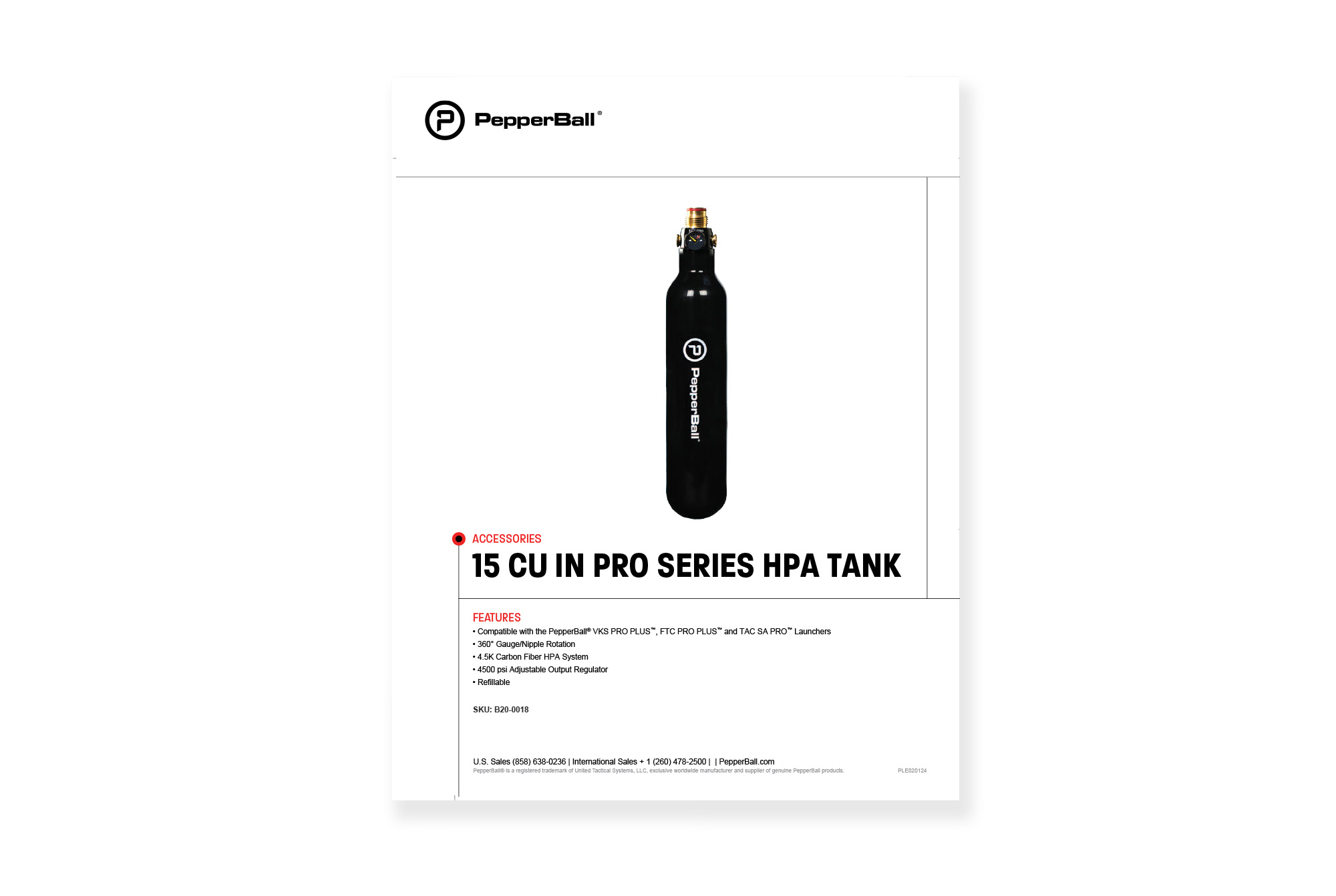 PepperBall® Product Specifications | Spec Sheet PDFs