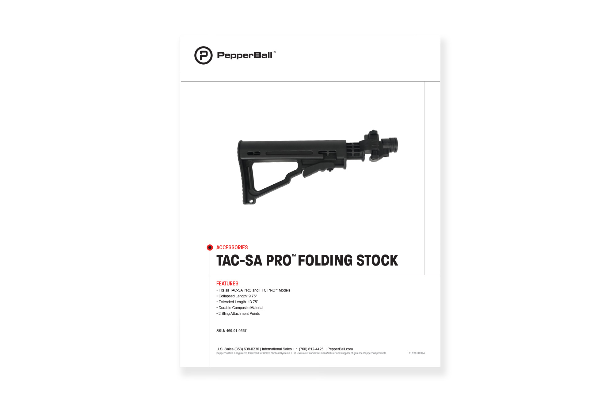 PepperBall® Product Specifications | Spec Sheet PDFs
